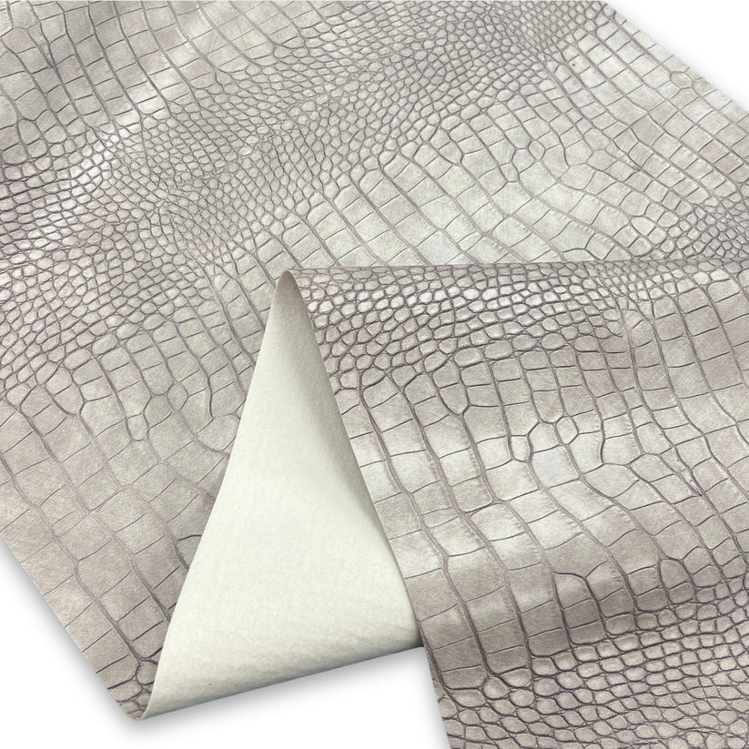 Large Scale Faux Crocodile – Pale Lavender – Simply Classic